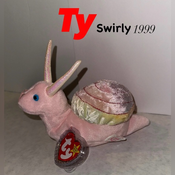 Ty | Toys | Ty Beanie Baby Pink Snail Plush Toy Swirly 999 | Poshmark